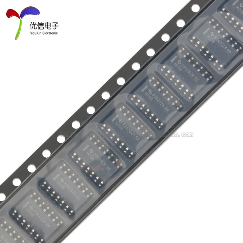 原装正品 SN74HC08DR SOIC-14四路2输入正与门贴片逻辑芯片_虎窝淘