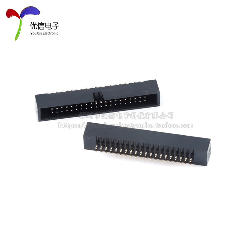 DC3-6/8/10/12/14/16-50P直针 1.27mm间距简易牛角插座IDC连接器_虎窝淘