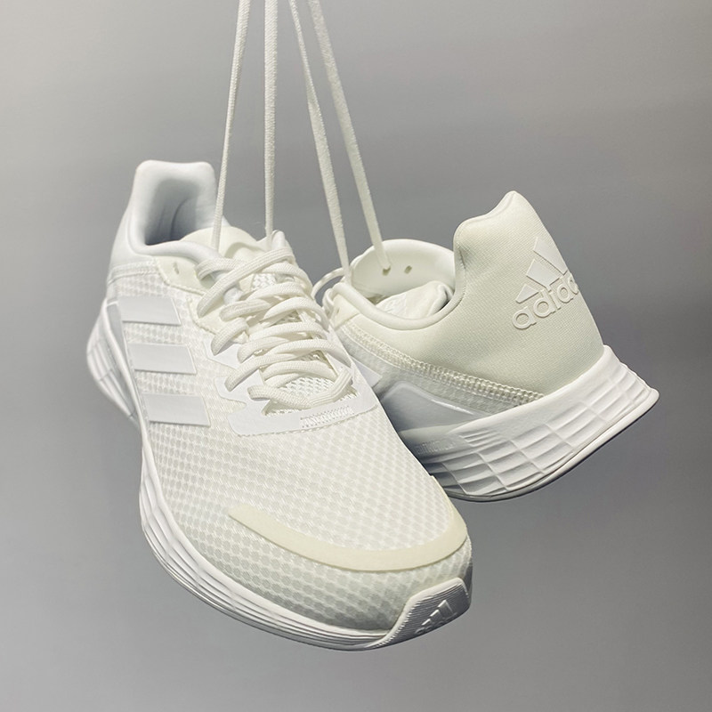 Adidas阿迪达斯DURAMO新款男子纯白舒适轻便运动透气跑步鞋FW7391_虎窝淘