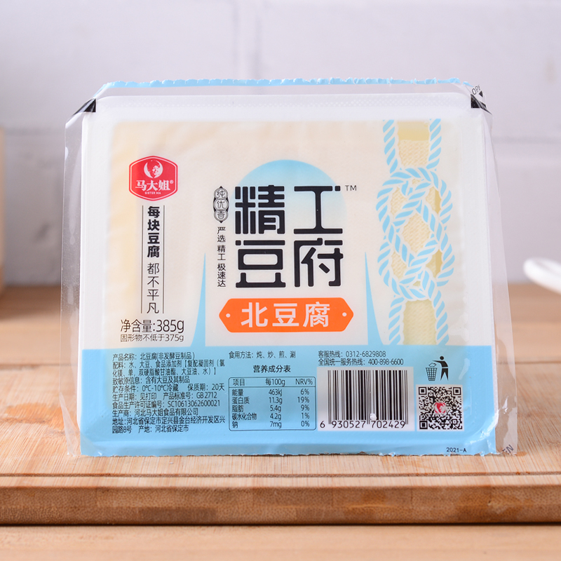 马大姐精工豆府北豆腐385g/盒_虎窝淘