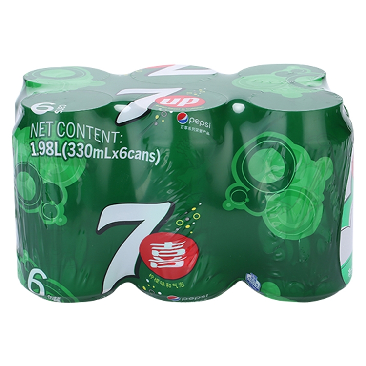 百事可乐七喜碳酸饮料汽水(6联包)(易拉罐) 330ml*6/组_虎窝淘