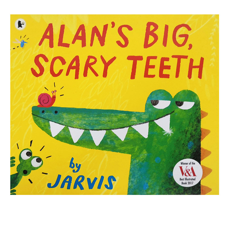 英文原版 Alan's Big Scary Teeth艾伦可怕的大牙齿贾维斯 Jarvis图画故事书英国V＆A博物馆插画大奖_虎窝淘