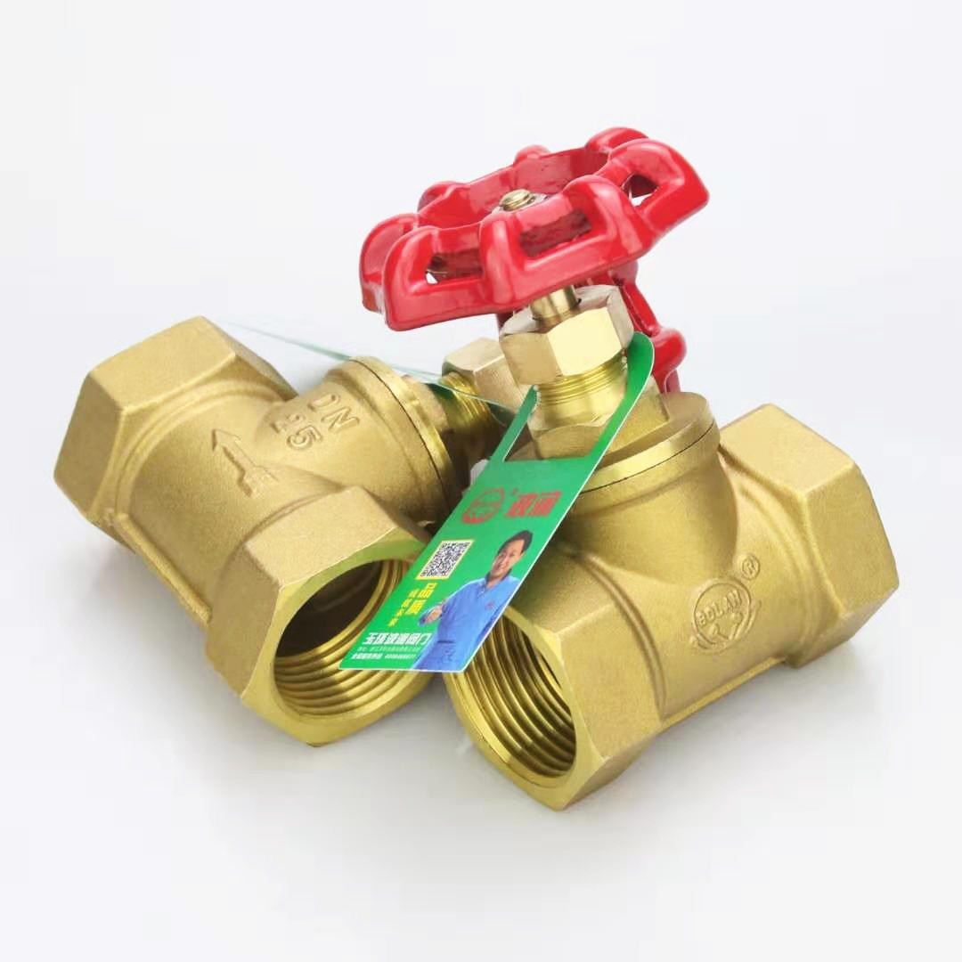 全铜截止阀水开关dn15水管20空调25蒸汽32耐高温40铜4分6分寸dn50_虎窝淘