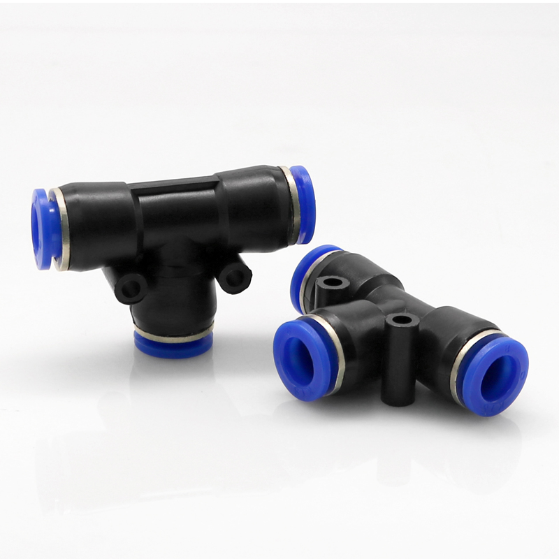 气动PE6PE12气管快速接头PE4 PE8 PE10 T型三通PE14全型号_虎窝淘