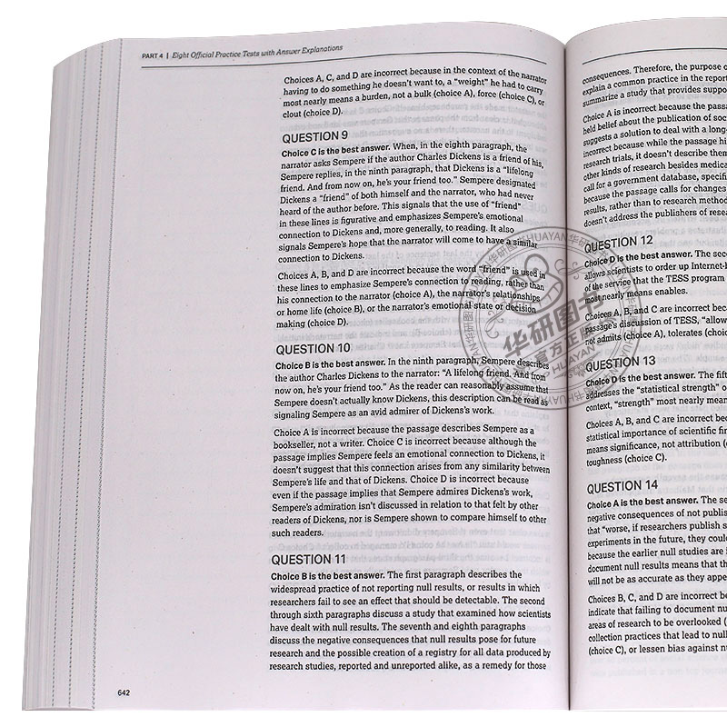 SAT考试官方学习指南 2020版 Official SAT Study Guide 2020 Edition英文原版美国SAT考试辅导教材 ...