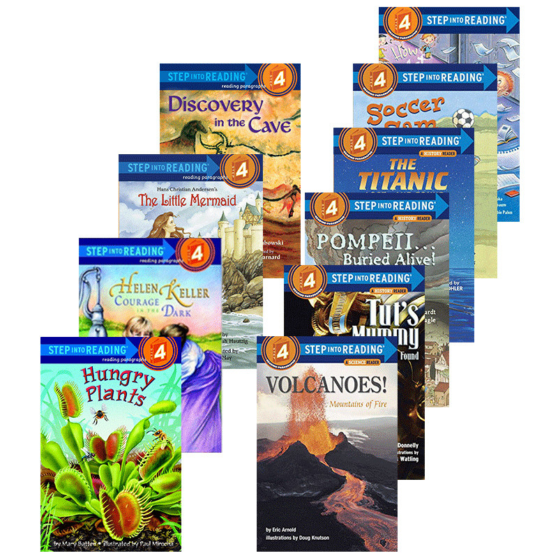 Step into Reading 4美国企鹅兰登经典分级阅读第四阶段 10册套装英文原版儿童读物进口人文历史科学阅读英语书籍_虎窝淘