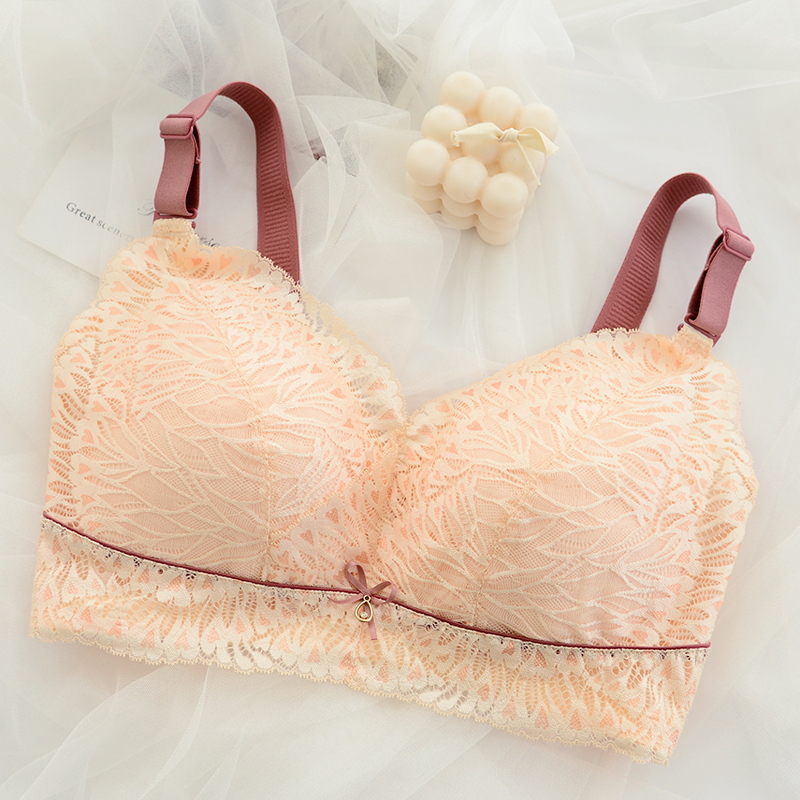 大码大罩杯无海绵超薄文胸大胸显小内衣 75G 80G 85G 90G 95G_虎窝淘