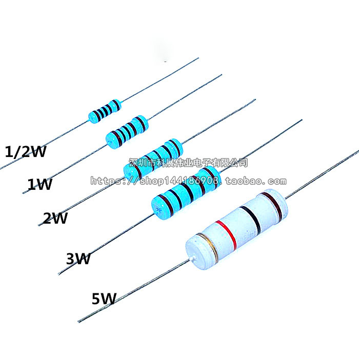 2W金属膜电阻1.8R 18R 180R 1.8K 18K 180K 1.8M欧精密1%色环电阻_虎窝淘