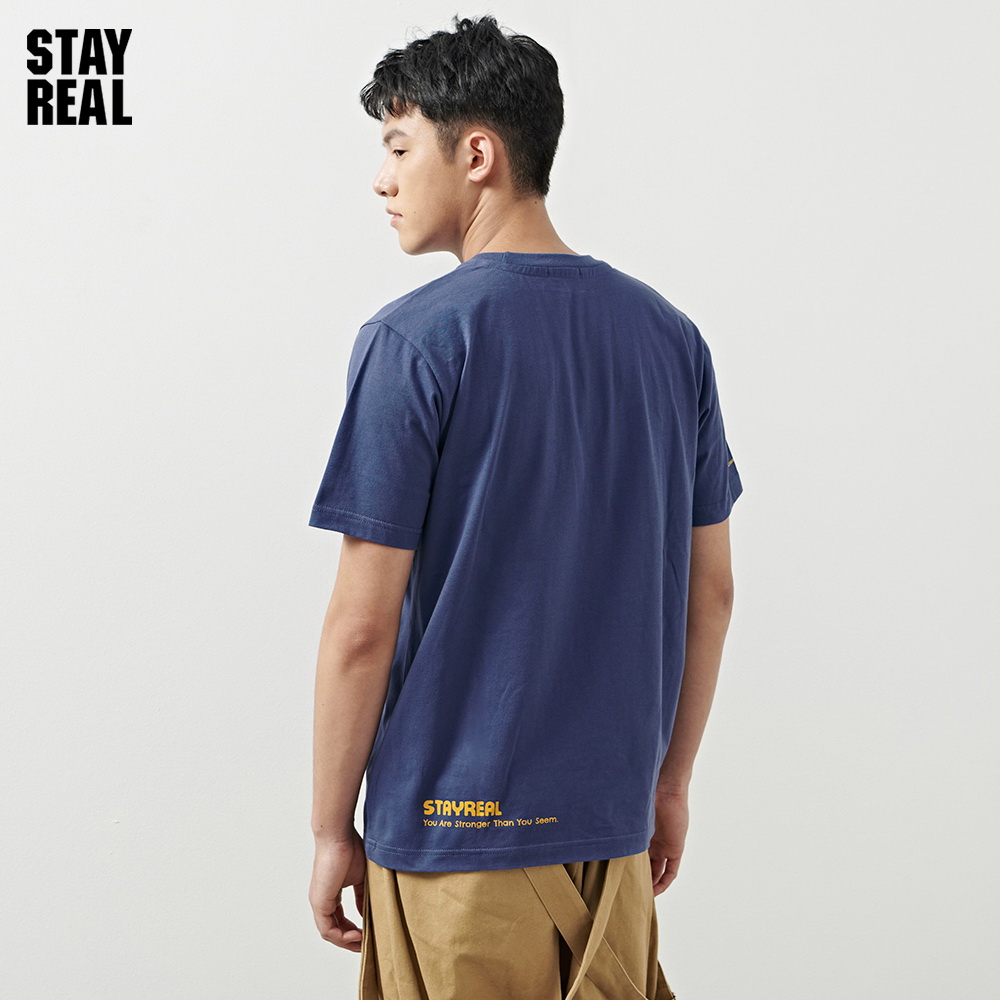 STAYREAL武士鼠小小T恤潮牌男女情侣ins休闲棉运动短袖学生上衣_虎窝淘