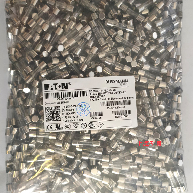 EATON伊顿BUSSMANN保险丝S506-4-R玻璃管慢断250V T4A 5X20mm UL_虎窝淘
