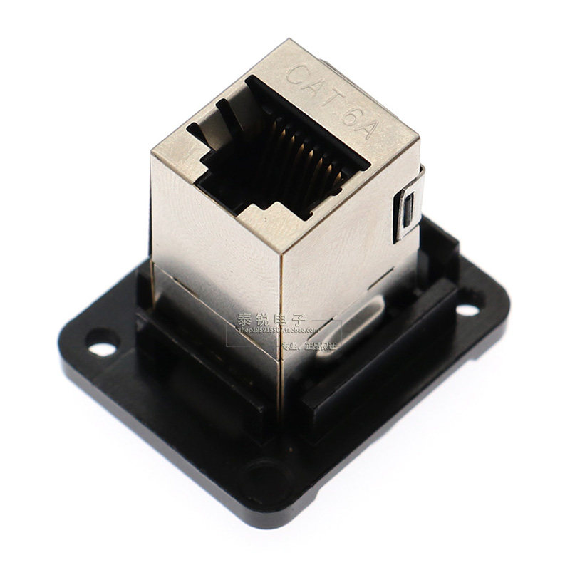 D型超六类屏蔽网络模块RAD-C6A RJ45对接插座CAT6A万兆全金属双通_虎窝淘