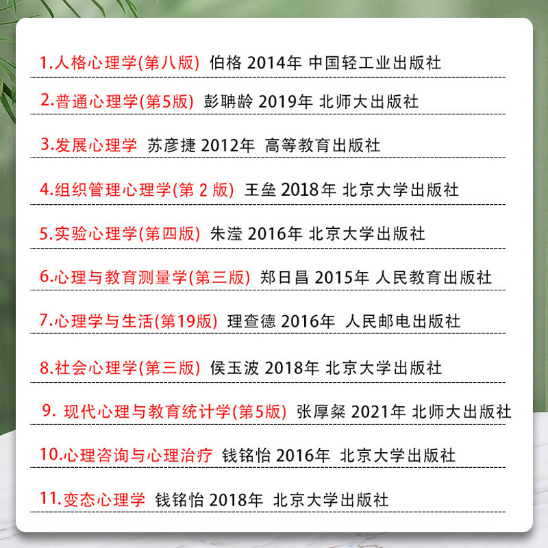 北京大学347应用心理学教材考研用书全套11本北大变态咨询钱铭怡社会侯玉波实验朱滢发展苏彦捷普通彭聃龄组织管理王垒虎窝淘