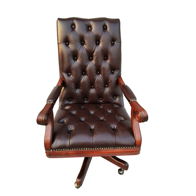 American leather boss chair solid wood computer chair household desk ...