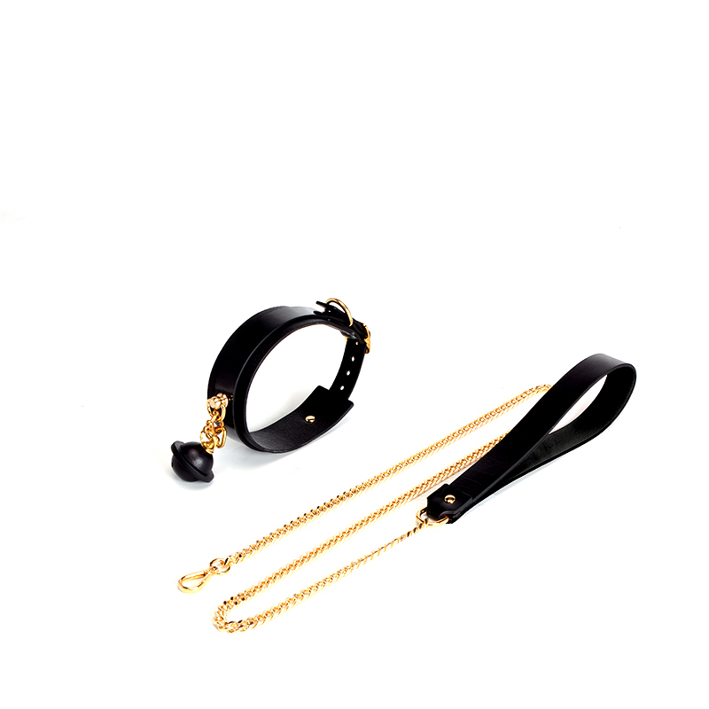 SM项圈定制刻字真皮皮铃铛k9套装外出手铐眼罩项圈牵引女m_虎窝淘