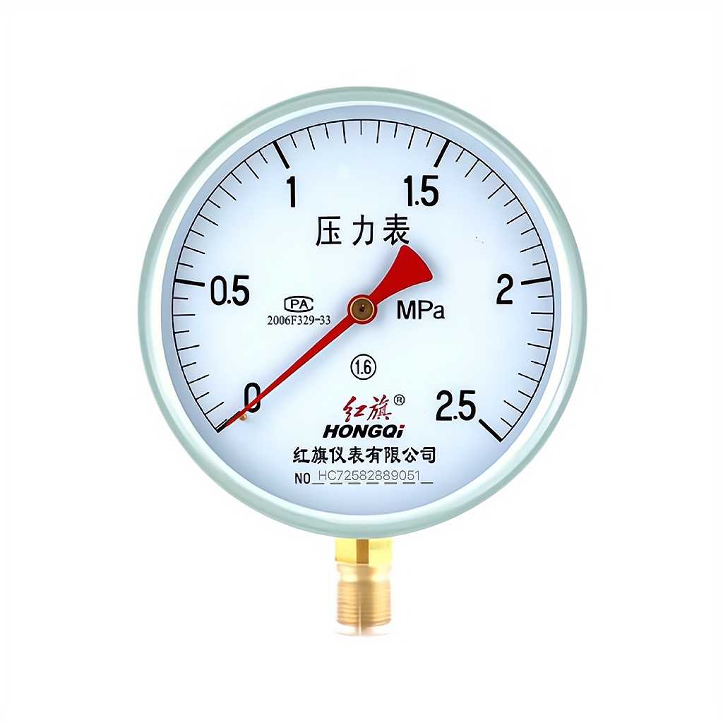 红旗 Y-150系列径向压力表气压水压油压锅炉专用2.5MPa可代送检_虎窝淘