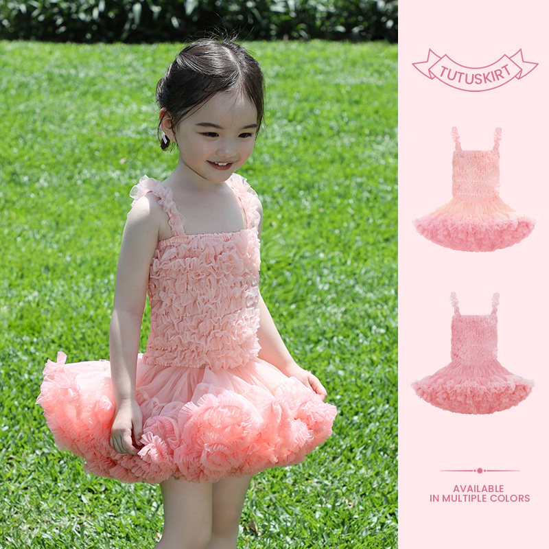TUTU裙女童连衣裙宝宝蓬蓬公主裙凸凸吊带突突蛋糕裙周岁生日礼服_虎窝淘