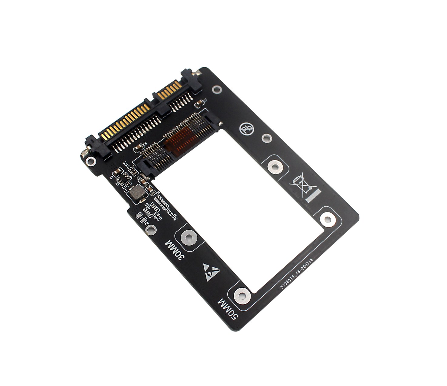 MSATA SSD转SATA2.5寸SSD固态硬盘笔记本硬盘扩展卡转接盒_虎窝淘