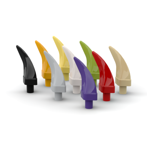 LEGO乐高 87747牙齿犄角刺爪动物配件黑白中黄红珍珠金银_虎窝淘