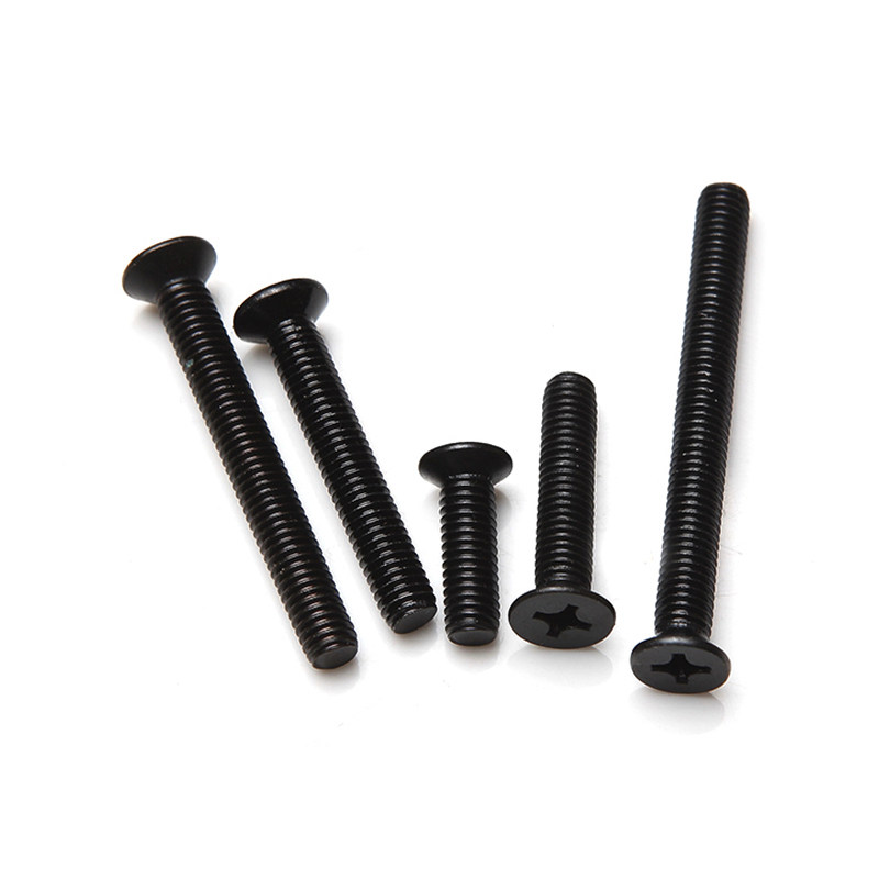 M2M2.5M3M4M5M6M8M10 304不锈钢发黑十字沉头螺丝钉平头螺栓GB819_虎窝淘