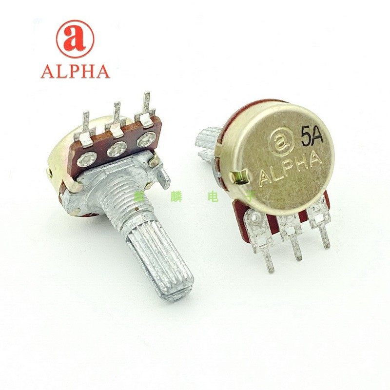 库存台湾Alpha 16型B100K 3脚单联带中点功放音响音量平衡电位器_虎窝淘