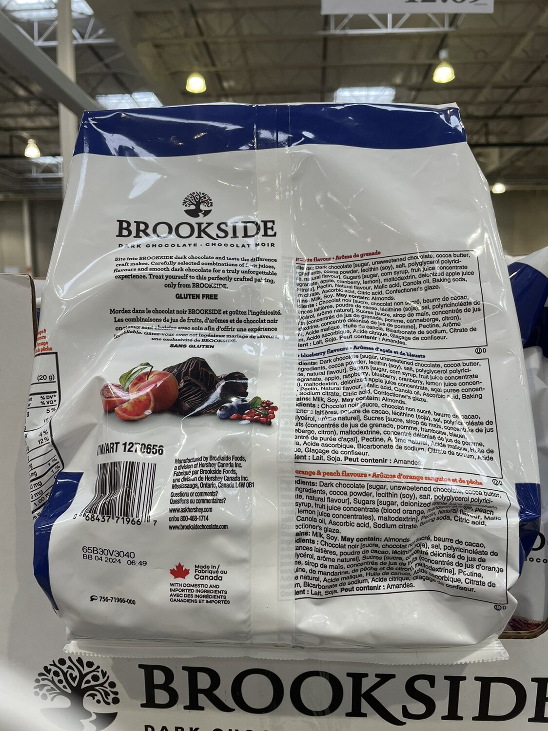 加拿大 Brookside蓝莓和覆盆子枸杞黑巧克力豆40x20g融化不赔_虎窝淘