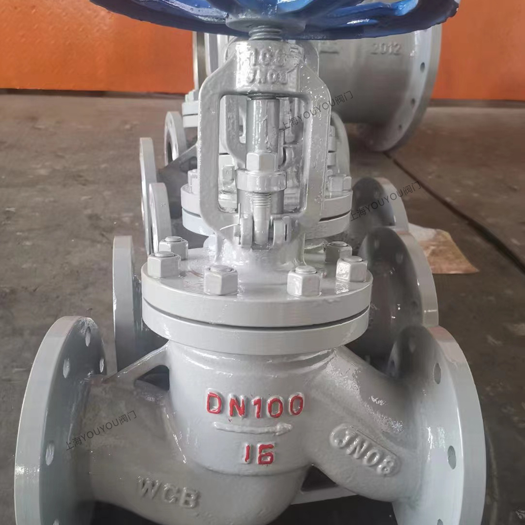 J41H 16C铸钢法兰截止阀高温碳钢蒸汽阀门DN15 20 25 32 40 50 6_虎窝淘