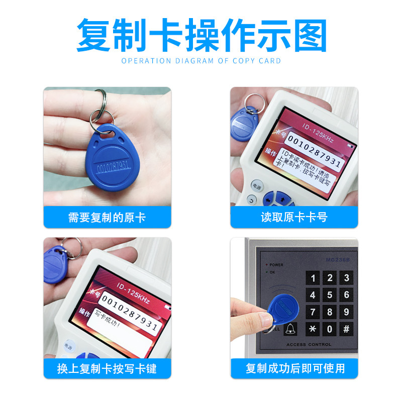 小区门禁卡复旦m1芯片卡ic卡复刻id卡配钥匙cuid扣物业停车管理卡电梯卡密码锁感应卡单元门业主卡智能锁房卡_虎窝淘