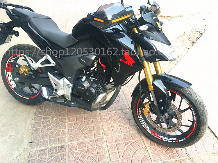 适用于本田cb190r轮胎反光贴花CBF190R贴纸暴风眼轮圈文字贴CB400_虎窝淘