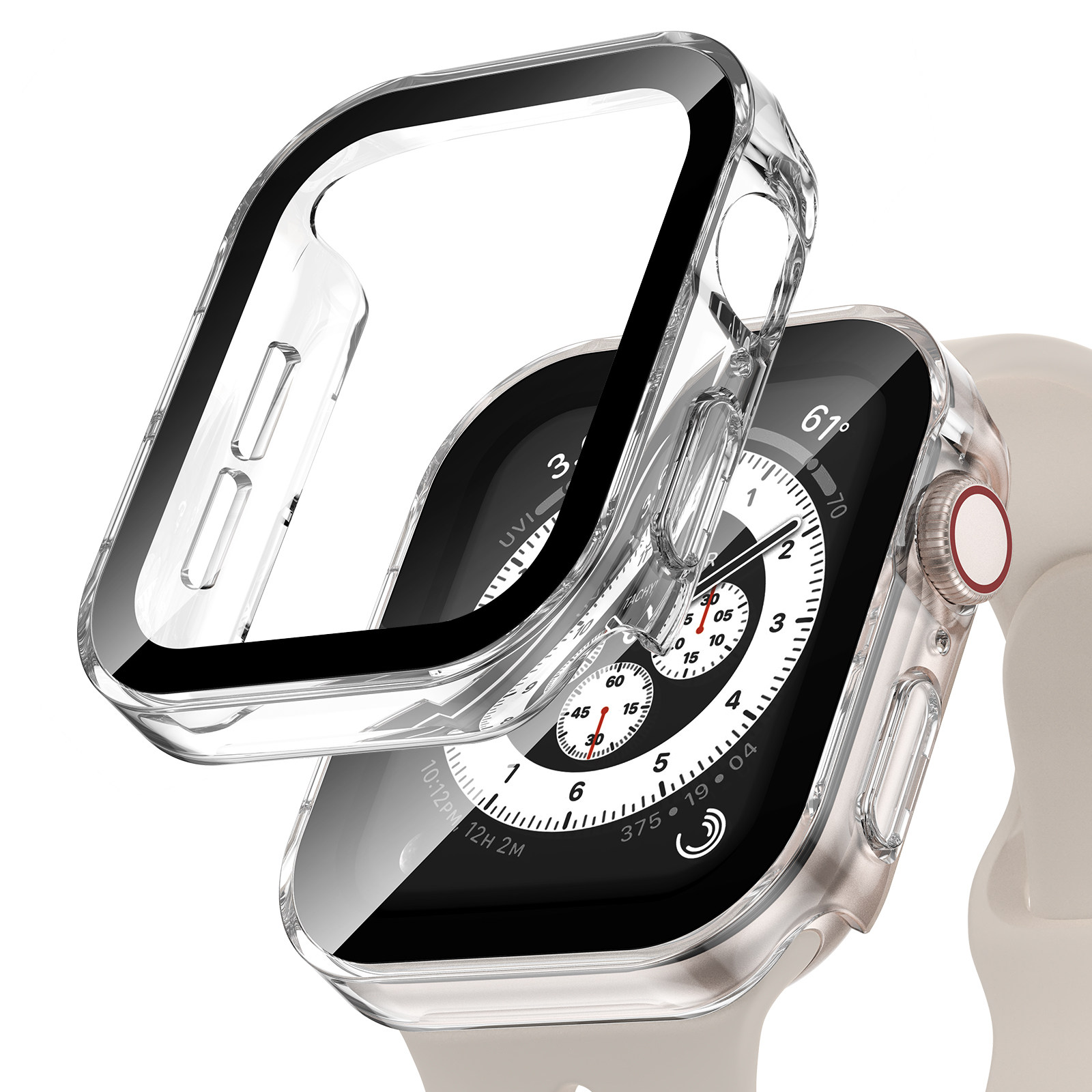 适用applewatch保护套iwatch保护壳苹果手表壳S7壳膜一体S6/5/8se_虎窝淘