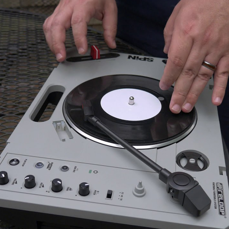 送唱片 Reloop SPIN Scratch 便携式搓碟黑胶小唱机DJ磨盘机_虎窝淘