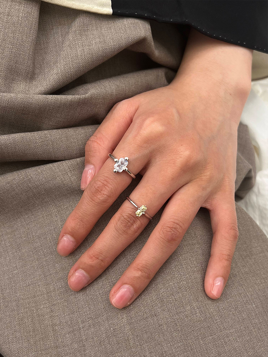 PAUSA ANN s925夸张镶嵌复古感进口锆石方钻戒指_虎窝淘