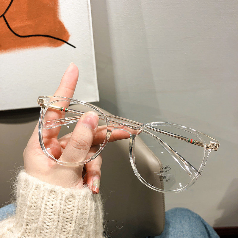 小红书同款超轻TR90眼镜框女大框近视眼镜女平光眼镜架兴语01150_虎窝淘