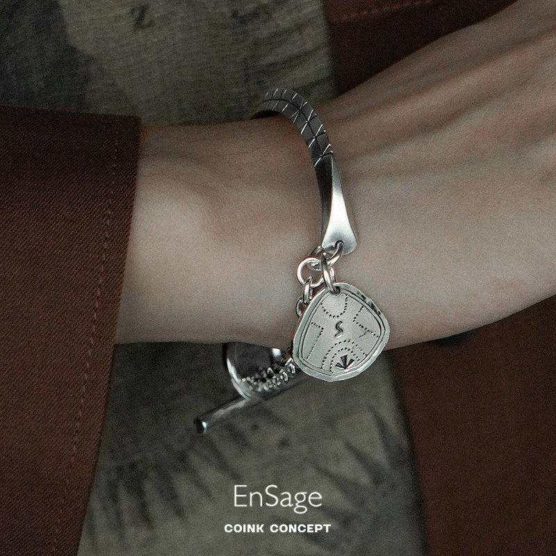 ENSAGE Tuareg图阿雷格环形OT手链 925纯银手工原创设计师小众_虎窝淘