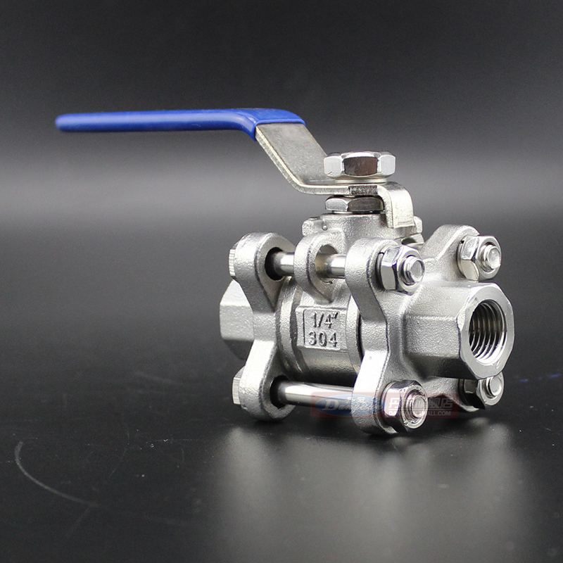 Q11F-16P 304不锈钢三片式球阀 3PC内螺纹不锈钢球阀全通径阀门_虎窝淘