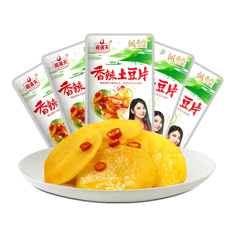 湘满天香辣土豆片28g*20包卤味素食素菜零食麻辣休闲美食下酒菜_虎窝淘