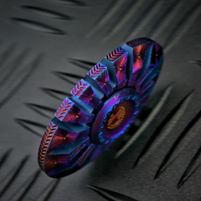 CooYoo酷友行三徒弟小壹手工雕刻EDC陀螺涡轮2指尖陀螺限量版_虎窝淘