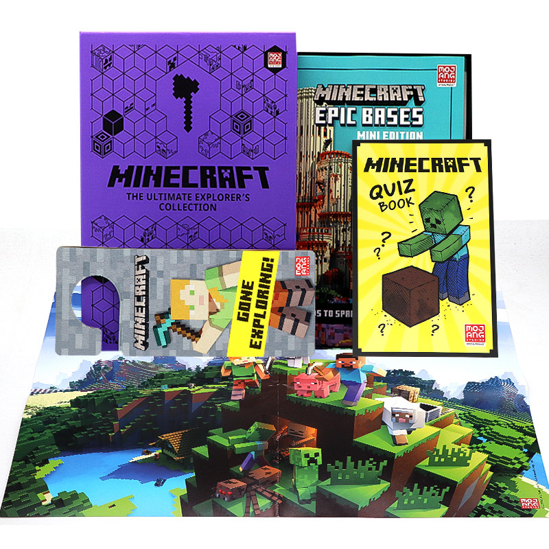 我的世界终极探索大礼盒英文原版 Minecraft The Ultimate Explorer's Gift Box精装全彩盒装官方指南创意 ...