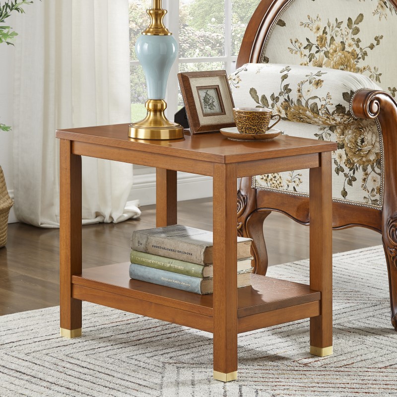 新中式实木边几沙发边角柜客厅小茶几简约长窄桌子方形家用床头桌_虎窝淘