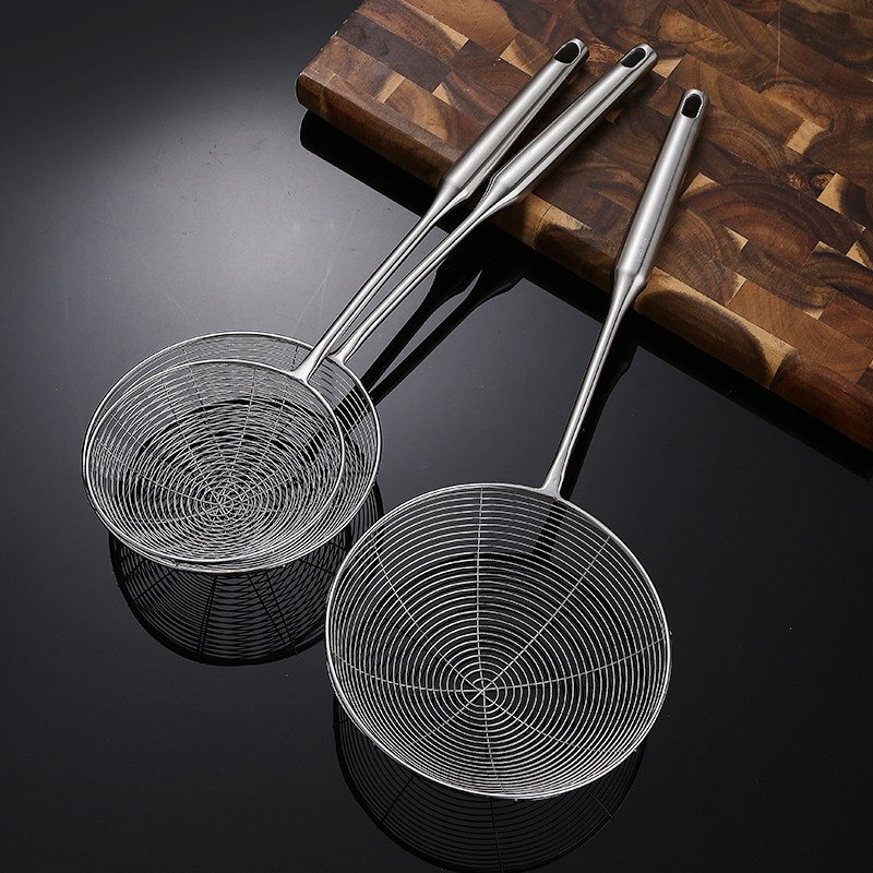 加厚防烫304不锈钢大漏勺捞面勺家用厨房过滤网漏网火锅神器笊篱_虎窝淘