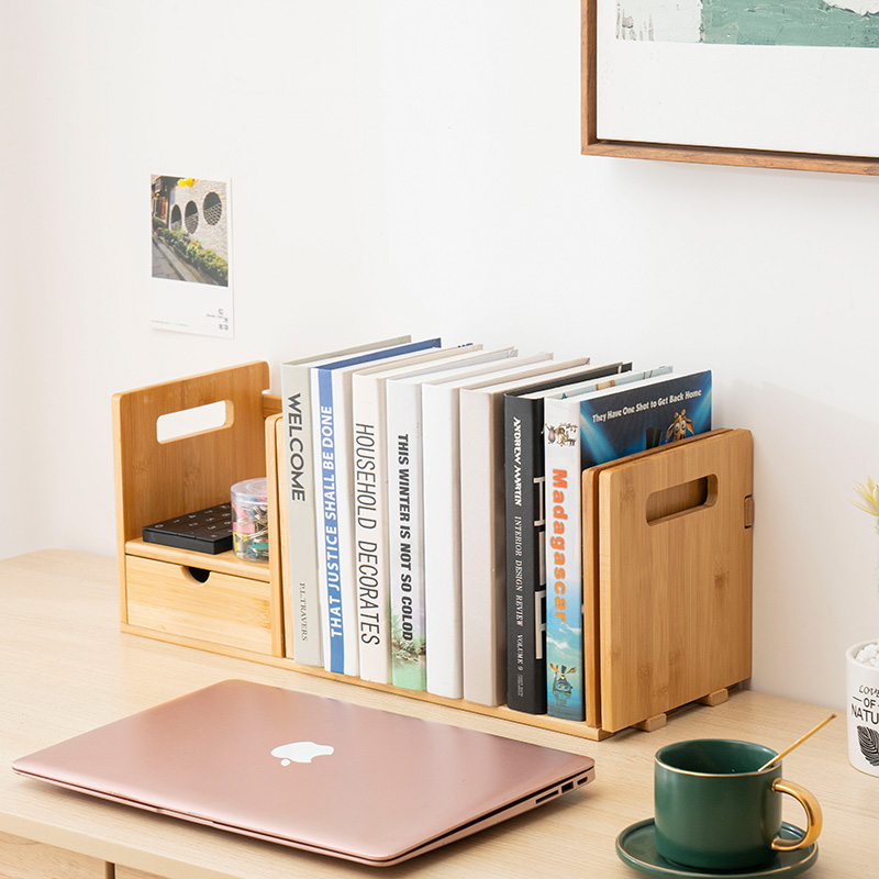 杜卡迪可伸缩书立桌面收纳架书架创意ins风简约收纳盒分隔办公室文件架宿舍学生用固定书本课桌置物整理神器_虎窝淘