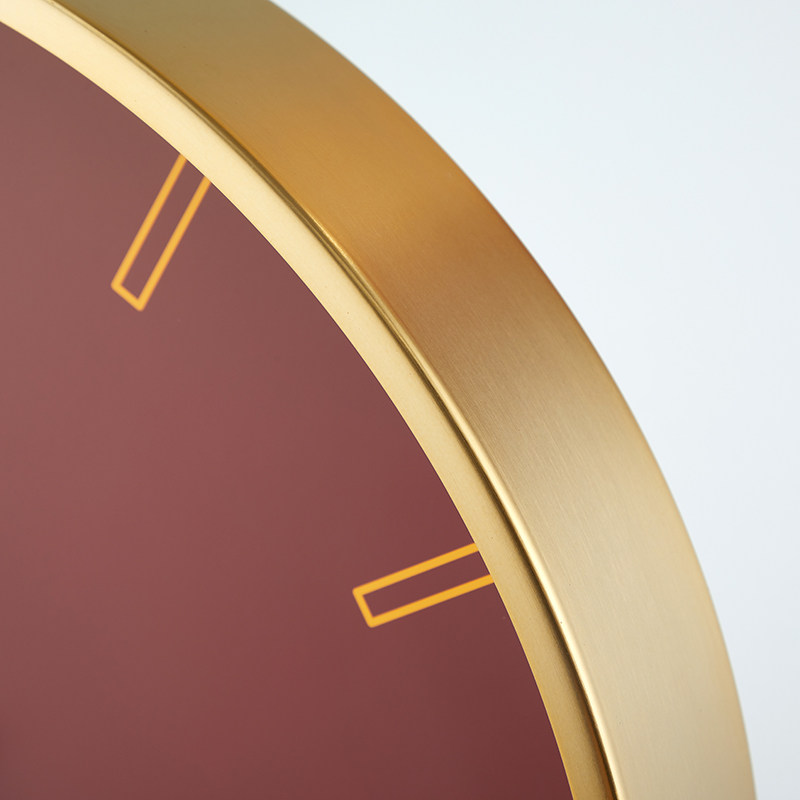 Crystal Nord红色喜庆轻奢钟表客厅挂钟时尚静音时钟创意挂墙装饰_虎窝淘