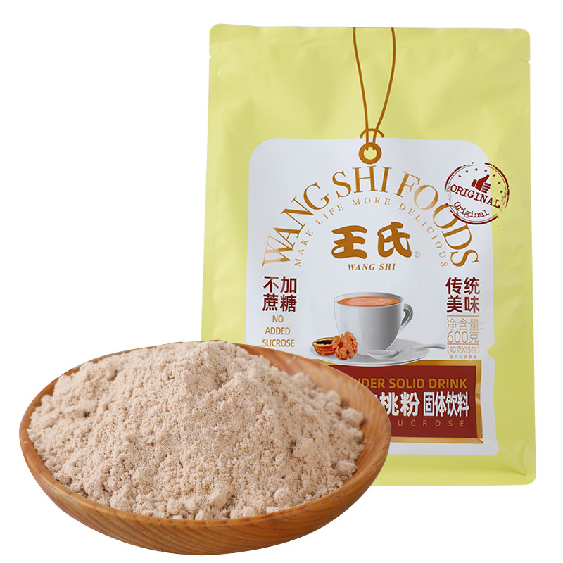 王氏不加糖型核桃粉中老年人营养早餐冲饮品无蔗糖食品饱腹代餐粉_虎窝淘