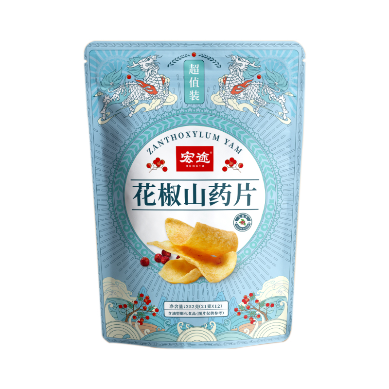 宏途花椒山药薄片252g学生宿舍流行小零食大包装2022新年网红爆款_虎窝淘