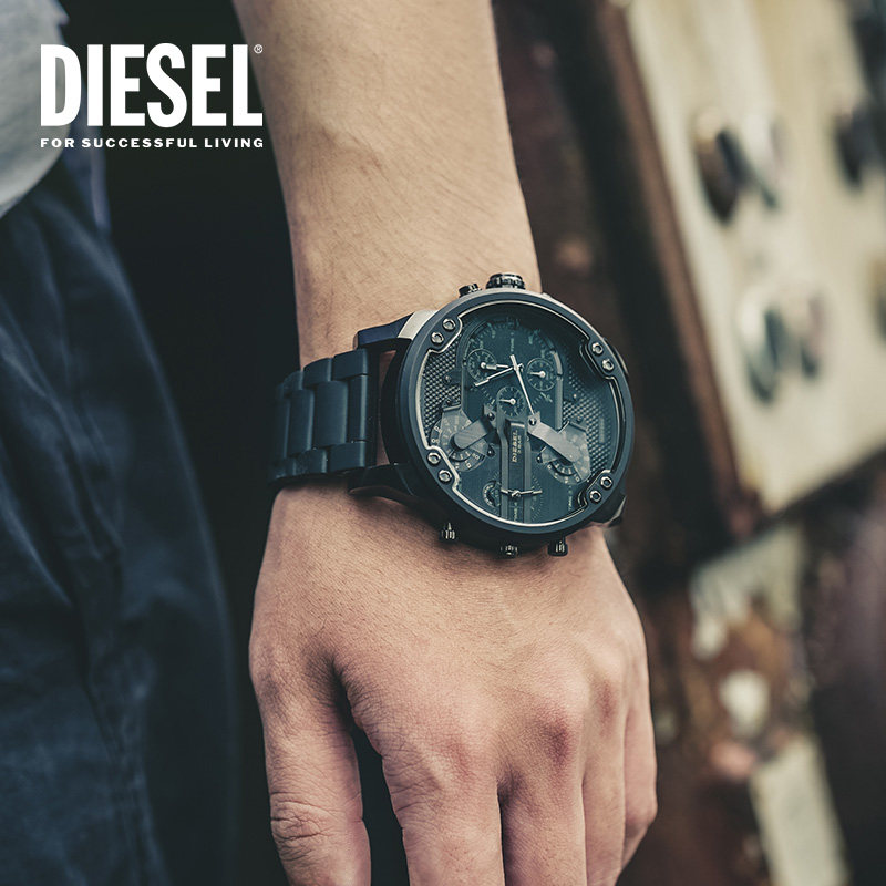 Diesel迪赛DADDIE系列黑武士手表男运动时尚大表盘石英腕表DZ7396-DIESEL品牌-美乐淘潮牌汇