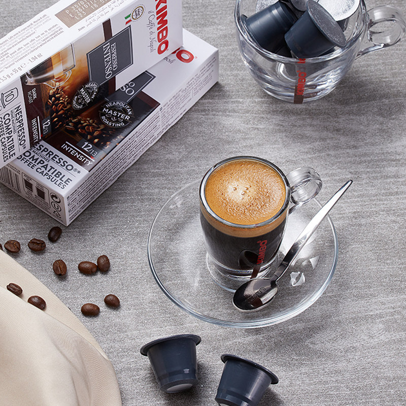 kimbo意大利进口12号浓缩胶囊咖啡40粒兼容nespresso系统咖啡机_虎窝淘