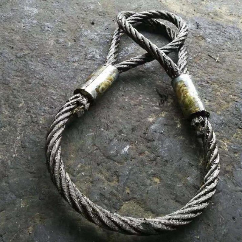 厂重型钢丝绳压扣吊装索具搬运设备绳套仪器挪移吊具工地塔吊绳新_虎窝淘