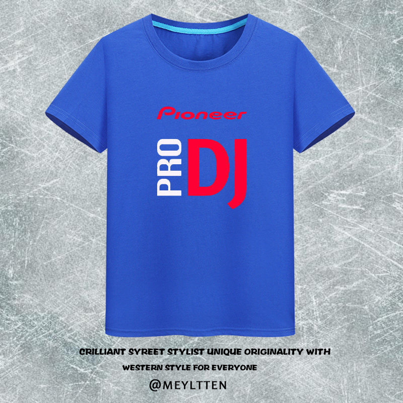 DJ PRO夏季时尚新款短袖T恤衫 DJ音乐纯棉上衣男装夜店打碟衣服_虎窝淘