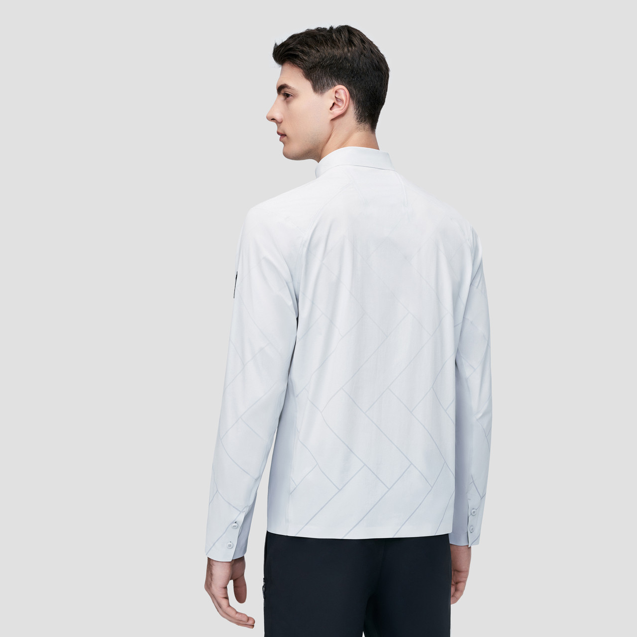 DESCENTE迪桑特 DUALIS都市通勤商务休闲男子长袖衬衫运动外套_虎窝淘