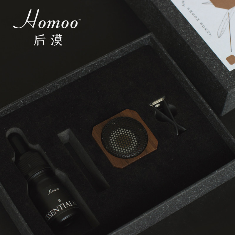 Homoo木质车载香薰品质空调风口香水夹淡香实木汽车装饰节日礼物_虎窝淘