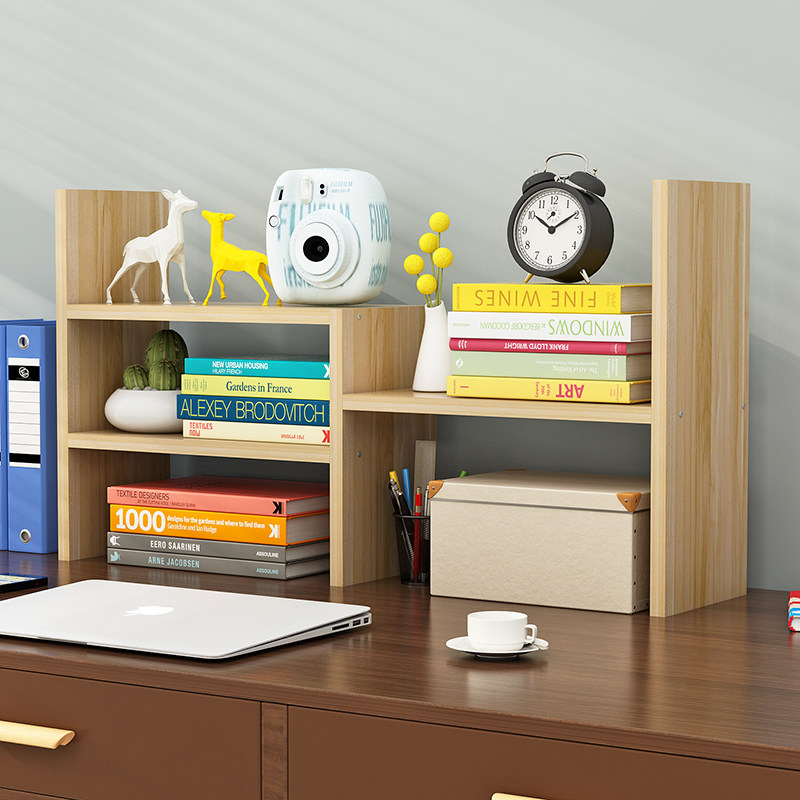 桌面置物架办公桌收纳书桌收纳置物架简约桌上书柜宿舍多层小书架_虎窝淘